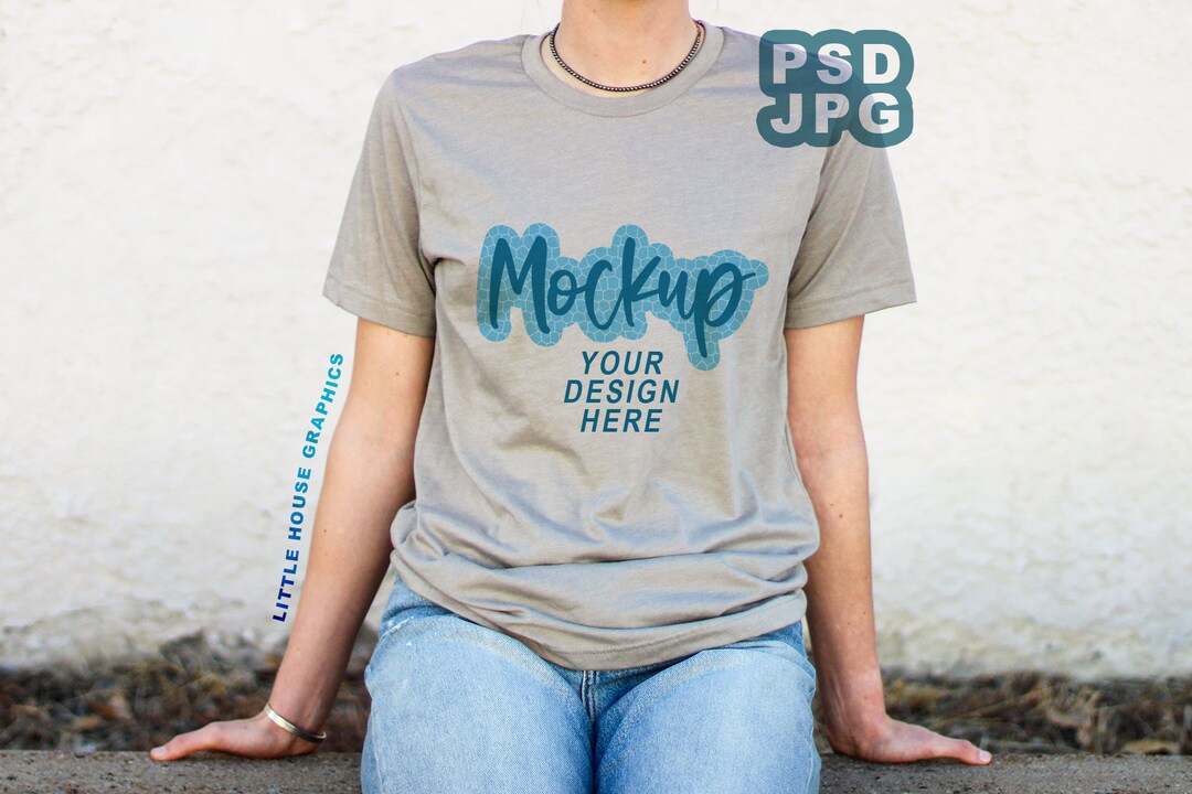 Gray T-shirt Mockup for SUBLIMATION Photo of Short Sleeve Sublimation ...