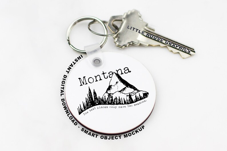 Round Keychain Mockup Product Photo for MDF Circle-shaped - Etsy