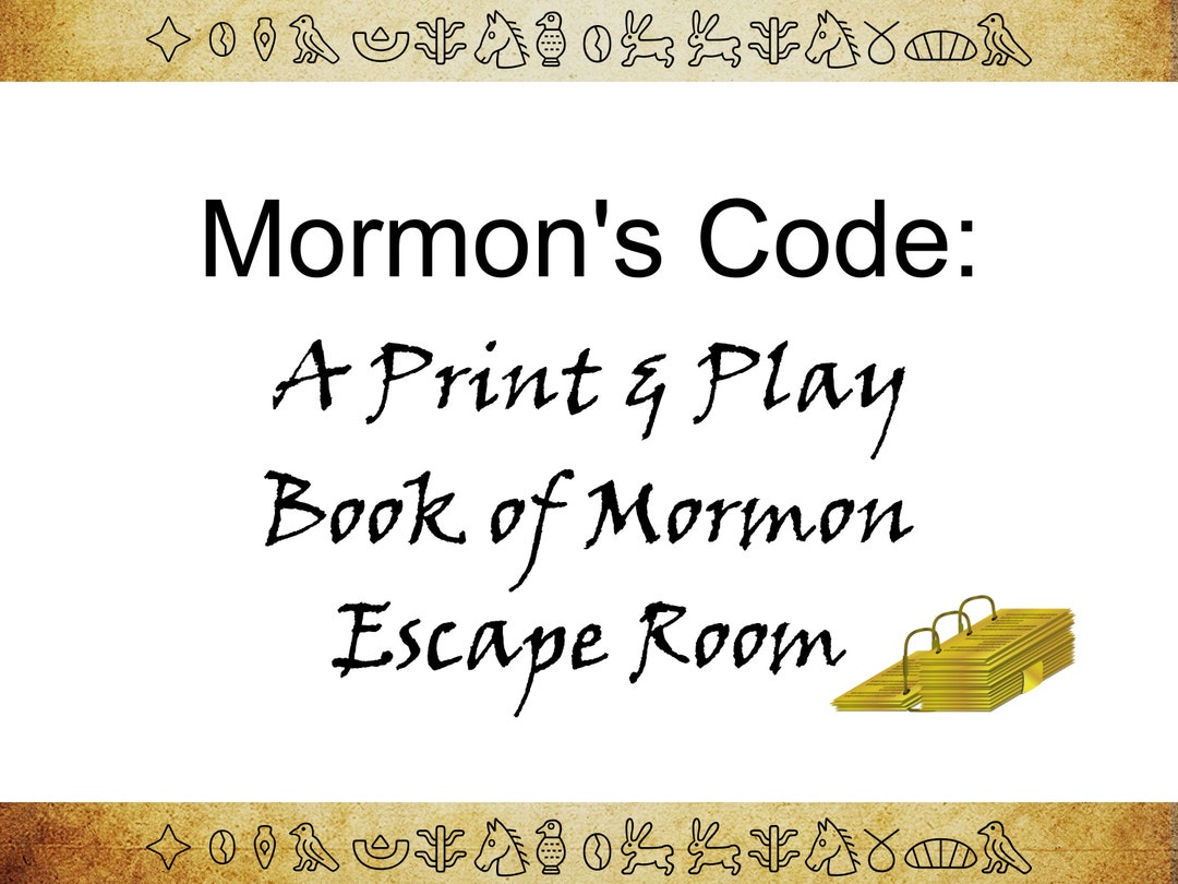 Book of Mormon Escape Room, Printable Latter-day Saint Escape Room ...