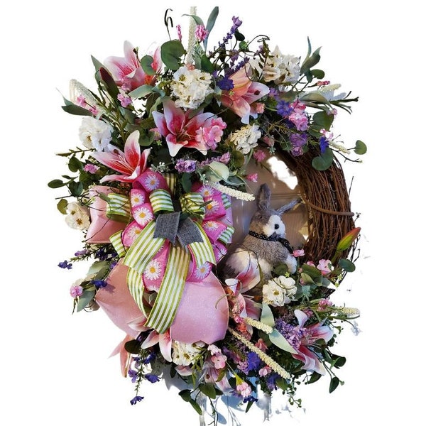 Rabbit Wreath - Etsy