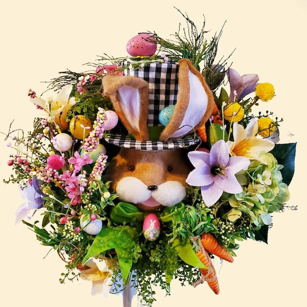 Rabbit Wreath - Etsy
