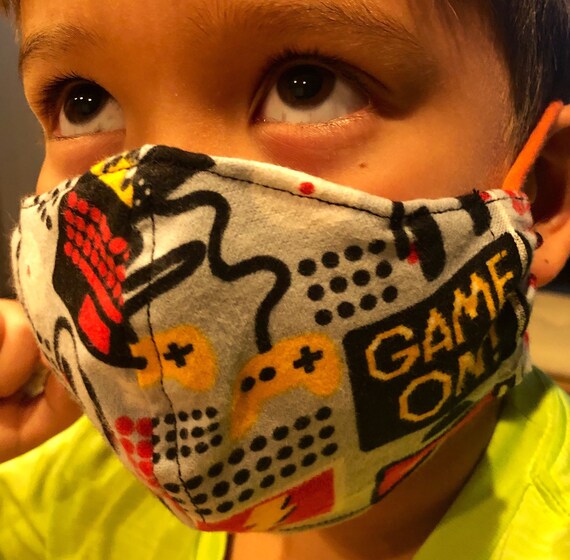 Face Mask Video Gamer Theme W/filter Pocket and Nose Wire | Etsy