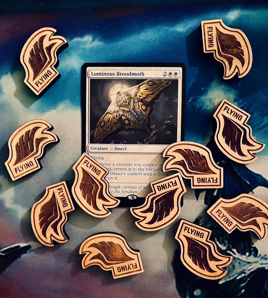 Flying MTG Ability Counters - Wooden Keyword Tokens - Ikoria and EDH ...