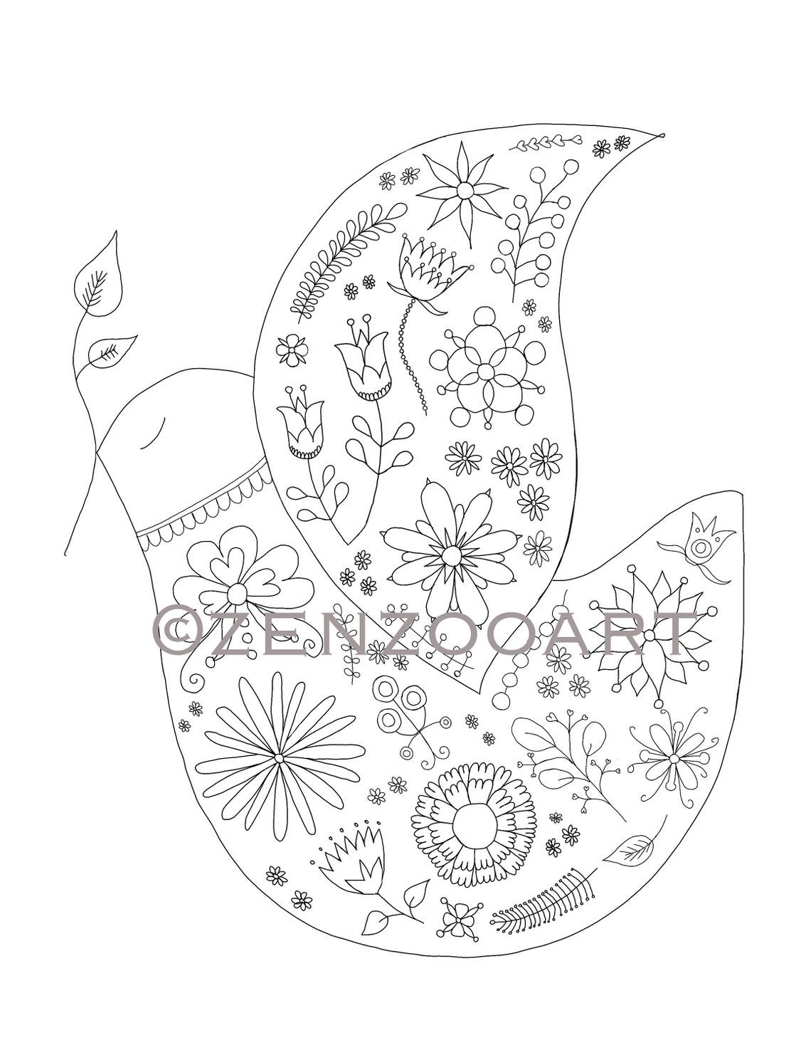 Dove Colouring in Page for Adults or Children - Etsy