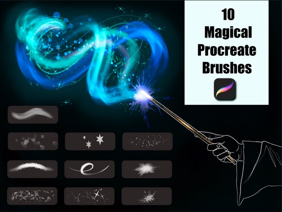 Procreate Magic Brushes: Wizard Wand - Etsy