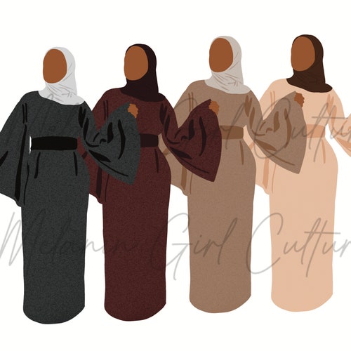 Muslim Women SVG Women in Hijab Woman Clipart Feminine - Etsy