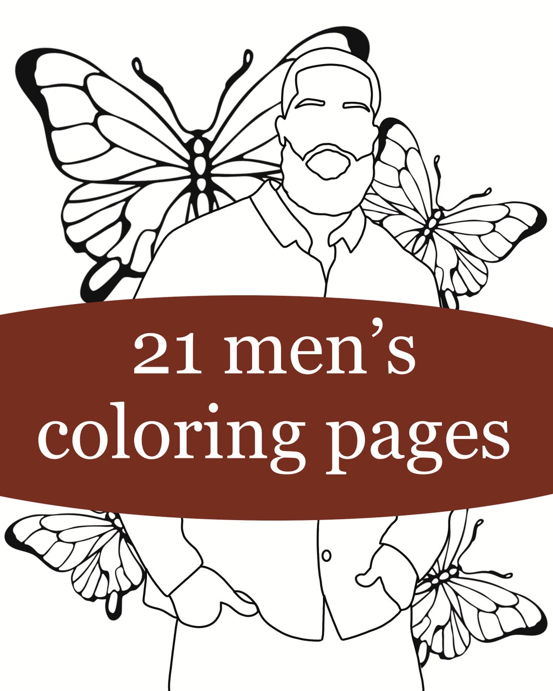 21 Mens Coloring Pages - Etsy