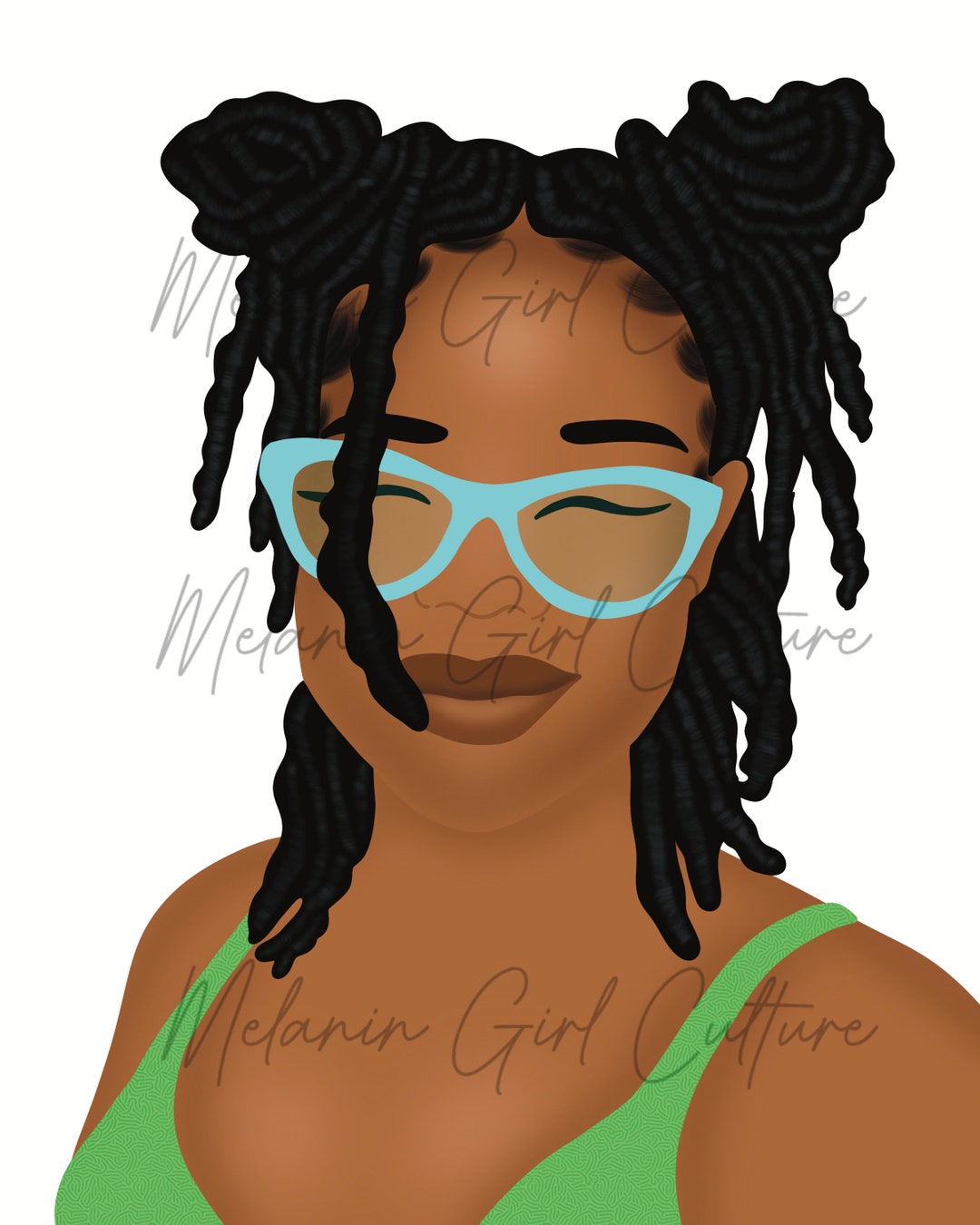 Locs Black Woman Png Downloads, Clipart - Etsy
