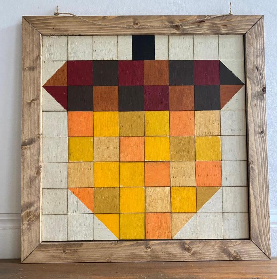 Handmade Wooden Barn Quilt, Acorn (19"x19") - Etsy