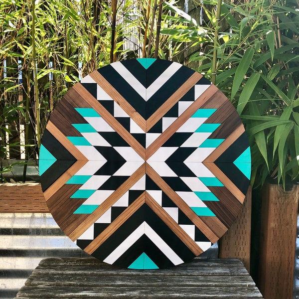 Aztec Wood Wall Art - Etsy