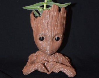 Groot Baby Flower Succulent Pot Head Planter Figure 3D Printed - Etsy