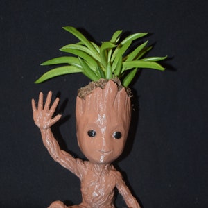 Baby Groot Flower Succulent Pot Head LARGE Planter Figure 3D Printed ...