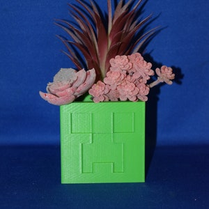 Minecraft Creeper Planter - Etsy