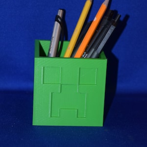 Minecraft Creeper ~ Pen Holder ~ Pencil Organizer ~ Coin Holder ~ 3D ...