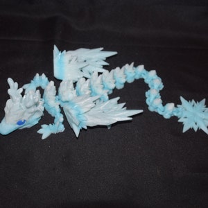 WINTER FROSTWING Crystal DRAGON Flexi Flexible Articulating 3D Printed ...