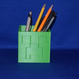Minecraft Creeper ~ Pen Holder ~ Pencil Organizer ~ Coin Holder ~ 3D ...