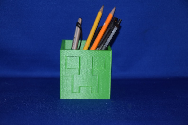 Minecraft Creeper ~ Pen Holder ~ Pencil Organizer ~ Coin Holder ~ 3D ...