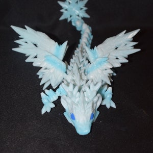 WINTER FROSTWING Crystal DRAGON Flexi Flexible Articulating 3D Printed ...