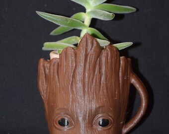 Baby Groot Flower Succulent Pot Head LARGE Planter Figure 3D | Etsy