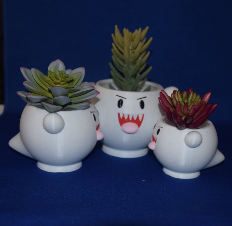 Super Mario Bros BOO Inspired Flower Succulent Pot Planter Air | Etsy