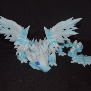 WINTER FROSTWING Crystal DRAGON Flexi Flexible Articulating 3D Printed ...