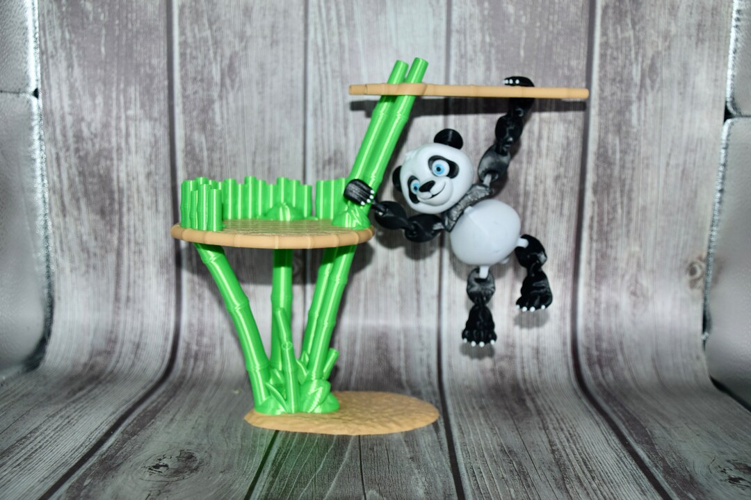 PANDA With Bamboo Home ~ Flexible Articulating ~ 3D Printed ~ Fidget ...