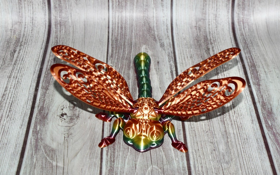DRAGONFLY ~ Rainbow ~ Flexi ~ Flexible Articulating ~ 3D Printed ...