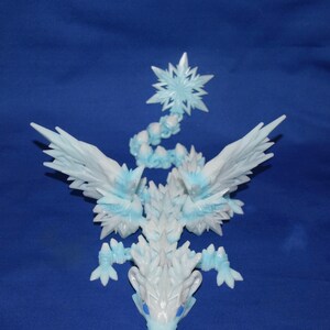 WINTER FROSTWING Crystal DRAGON Flexi Flexible Articulating 3D Printed ...