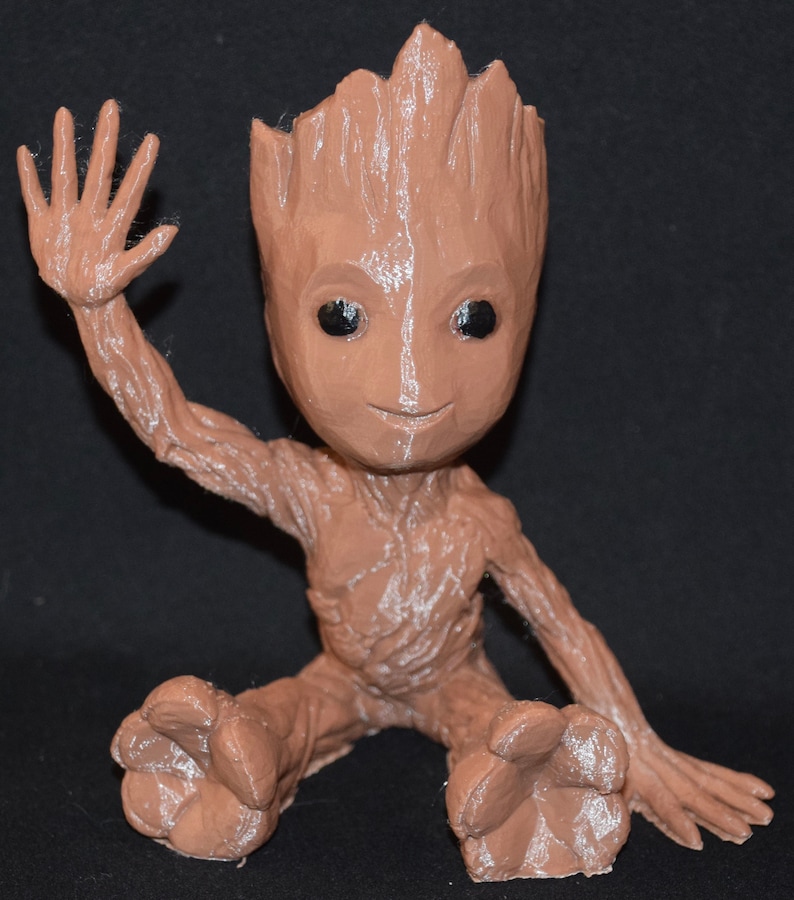 Baby Groot Flower Succulent Pot Head LARGE Planter Figure 3D - Etsy