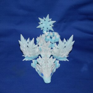 WINTER FROSTWING Crystal DRAGON Flexi Flexible Articulating 3D Printed ...