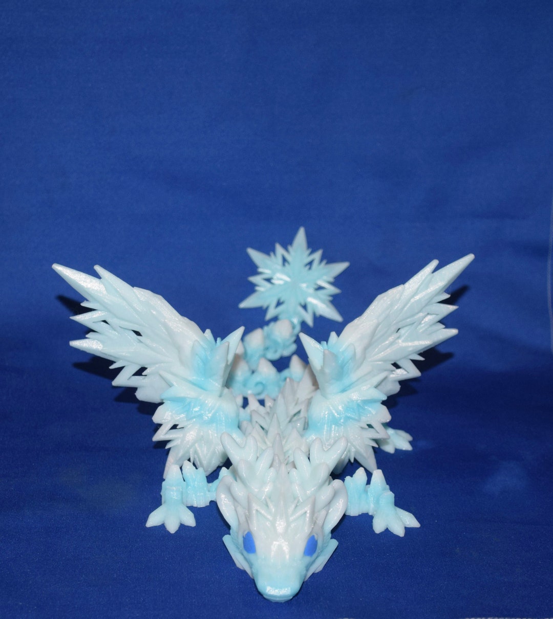 WINTER FROSTWING Crystal DRAGON Flexi Flexible Articulating 3D Printed ...