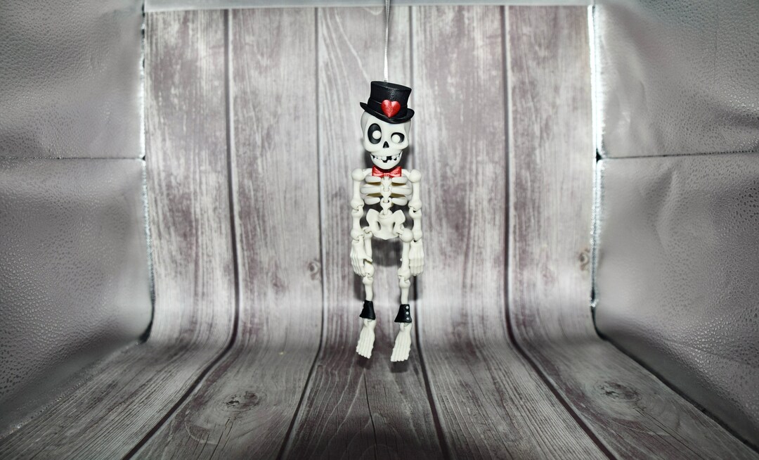 Dapper SKELETON ~ Flexible Articulating ~ 3D Printed ~ Fidget Toy ...