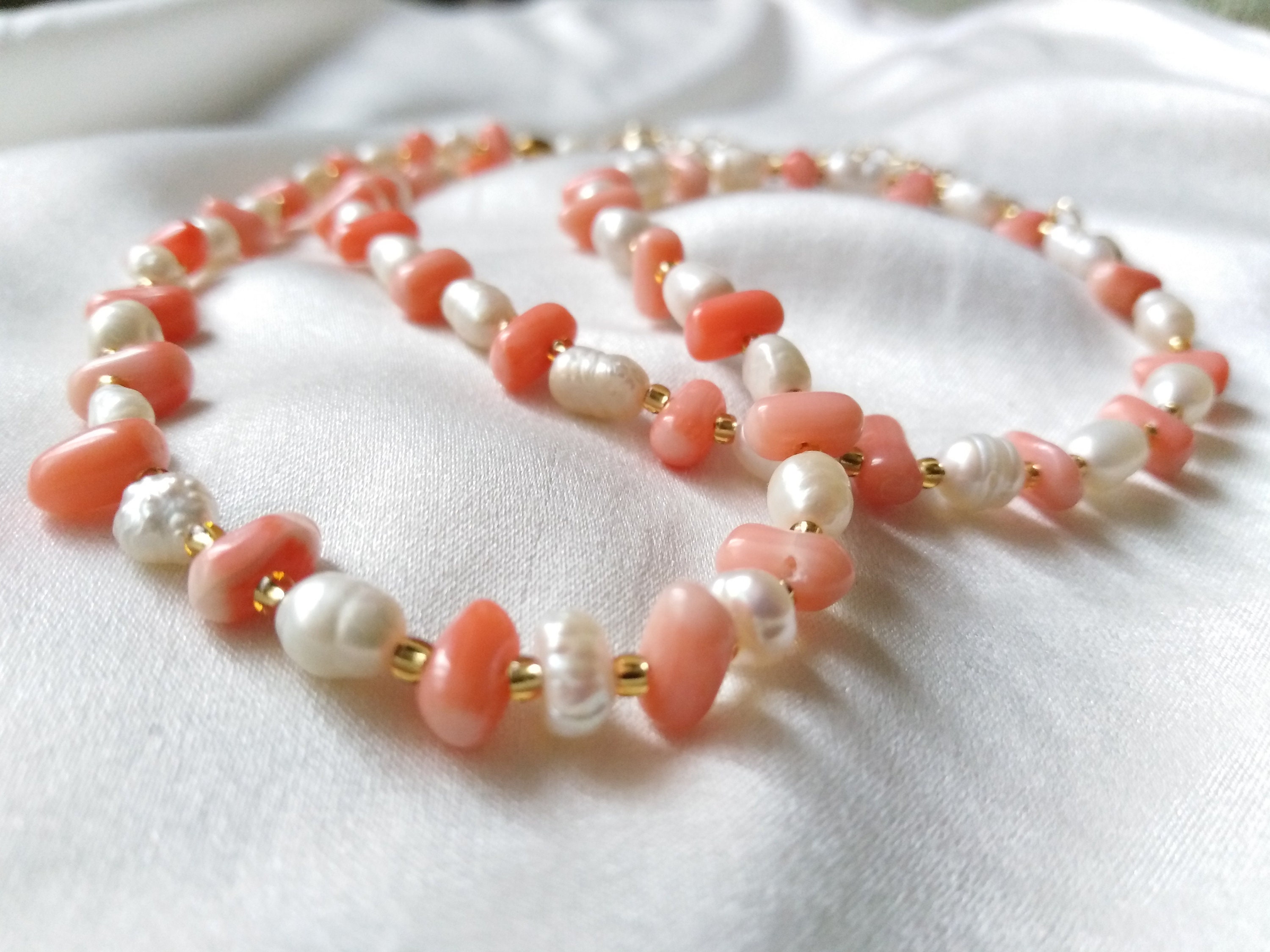 Freshwater Pearls and Coral Necklace. Freshwater Pearls and Coral ...