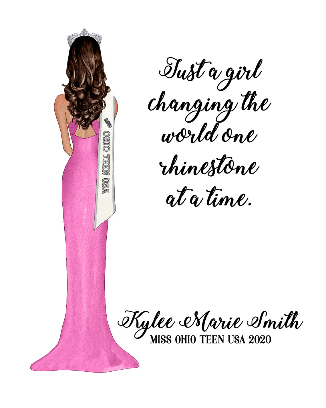 Custom Pageant Print Pageant Winner Pageant Queen Crown | Etsy