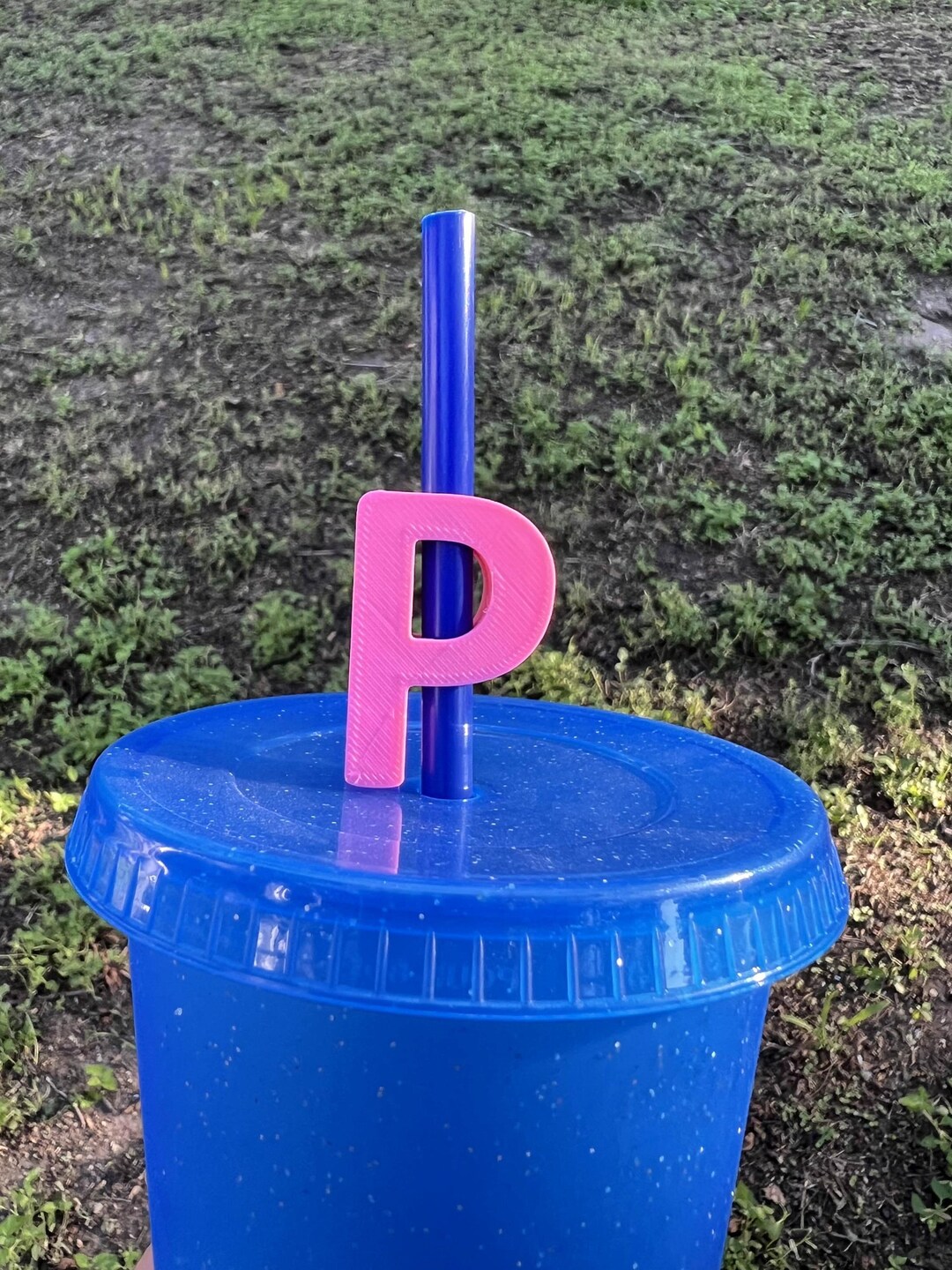 Letter P Straw Topper | Straw Decoration | Straw Charm | Cute Straw ...