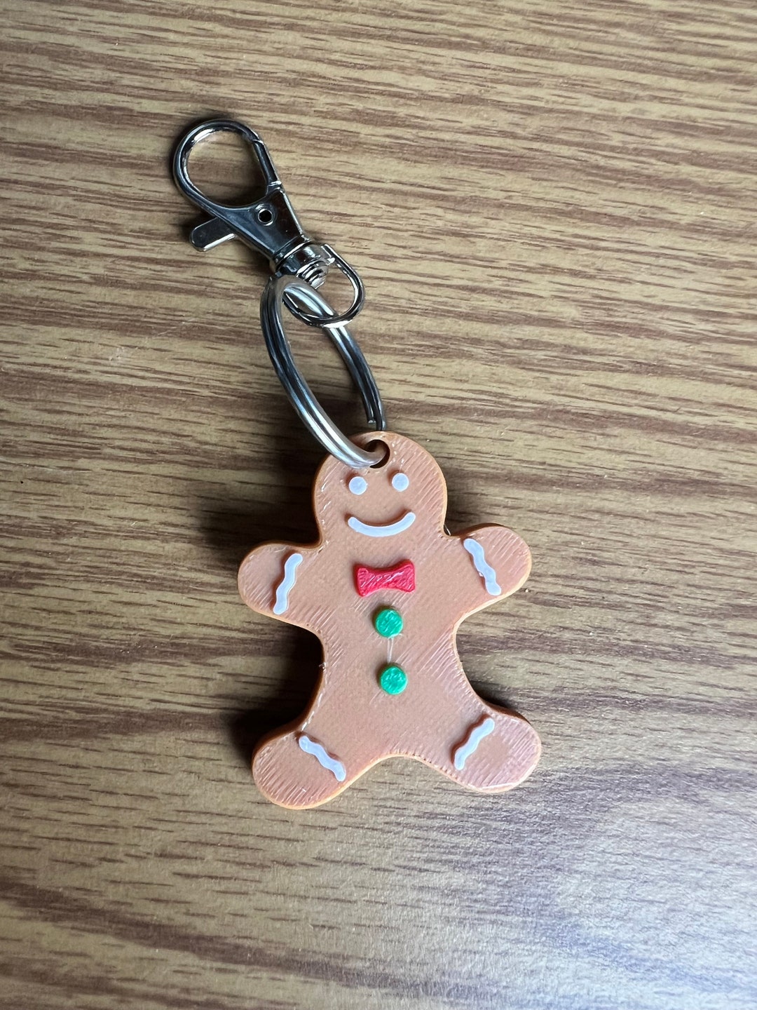 Personalized Gingerbread Man Keychain: Colorful Bag Charm for Backpacks ...