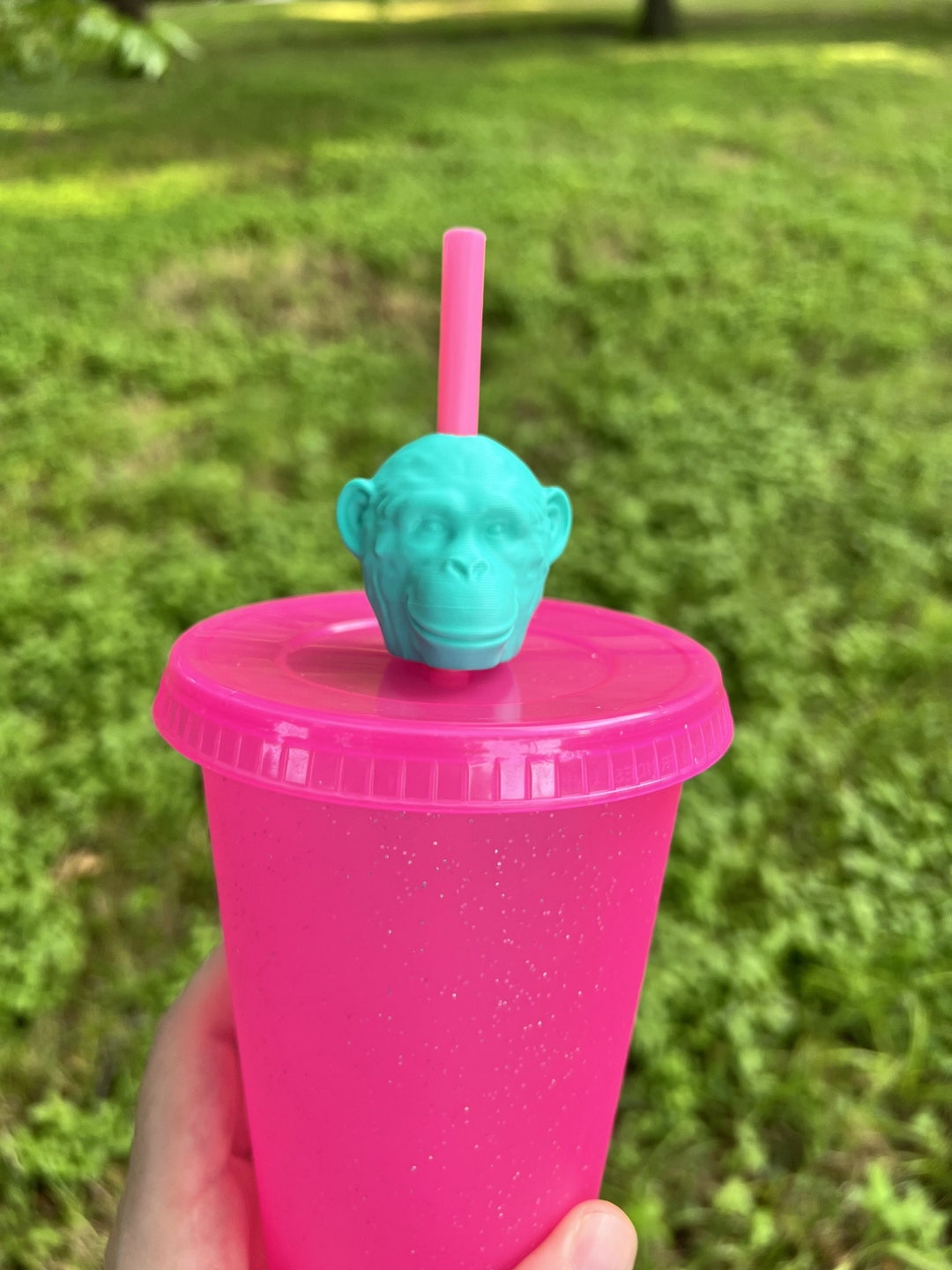 Monkey Straw Topper | Straw Decoration | Straw Charm | Cute Straw ...