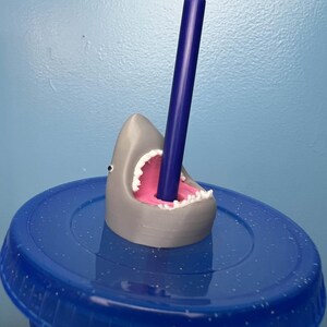 Shark Straw Topper: Cute Ocean-themed Cup Decoration for Parties ...