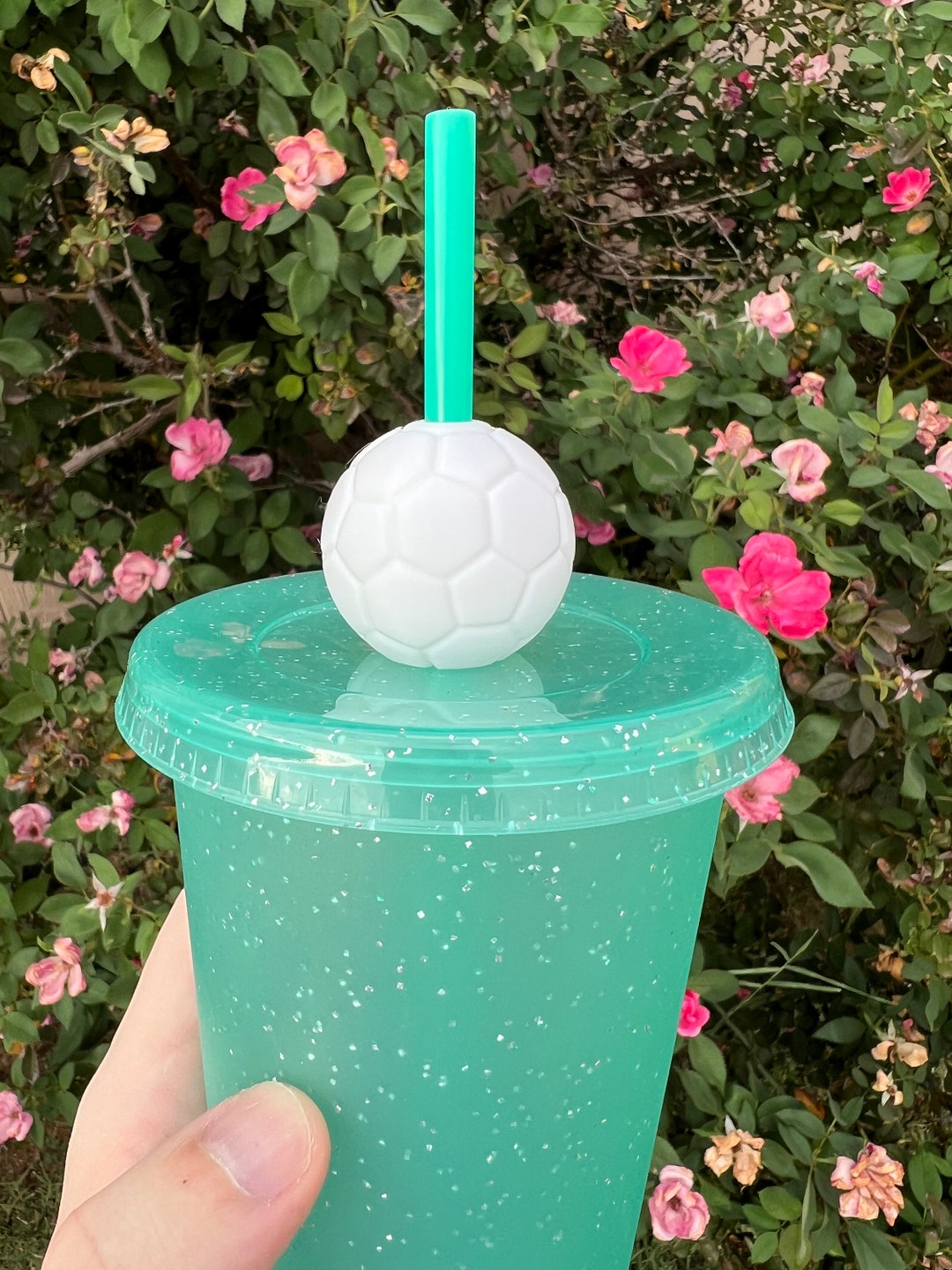 3D Printed Soccer Ball Straw Topper: Party Cup Accessory - Etsy