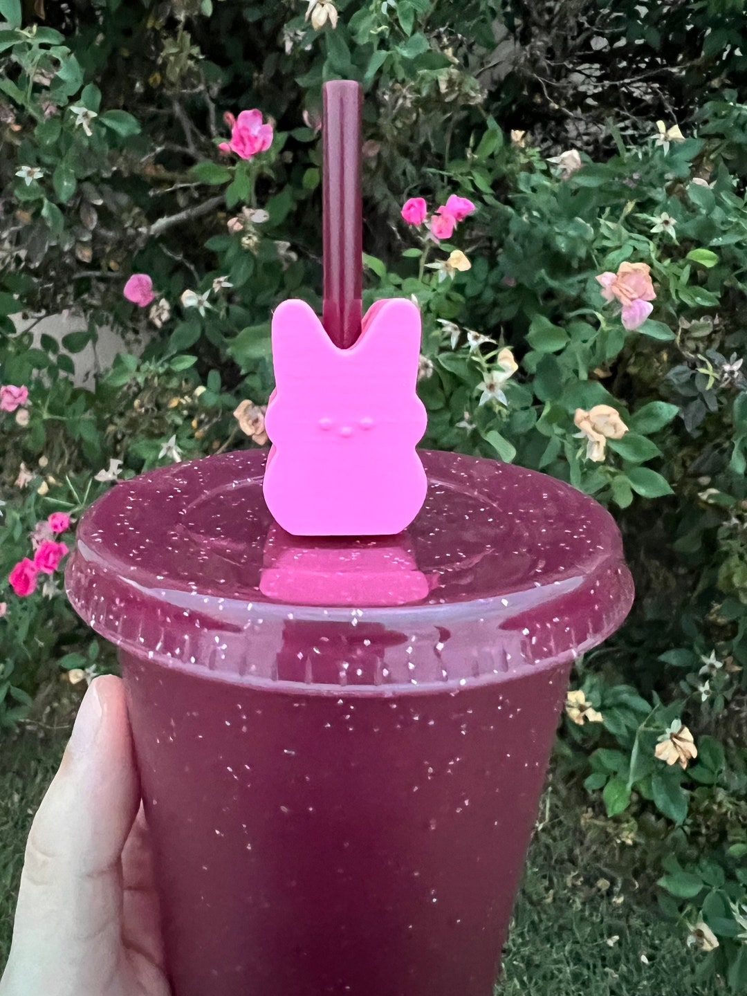Bunny Straw Topper | Straw Decoration | Straw Charm | Cute Straw ...