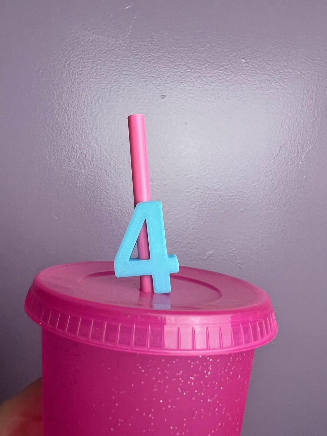 Number 4 Straw Topper | Straw Decoration | Straw Charm | Cute Straw ...