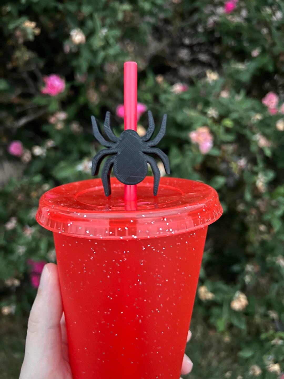 Spooky Spider Straw Topper: Cute Halloween Party Cup Decoration for ...