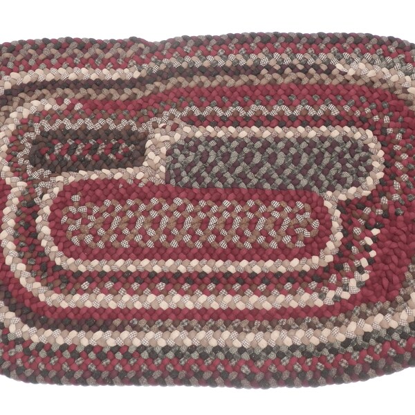 Burgundy Braided Rug - Etsy