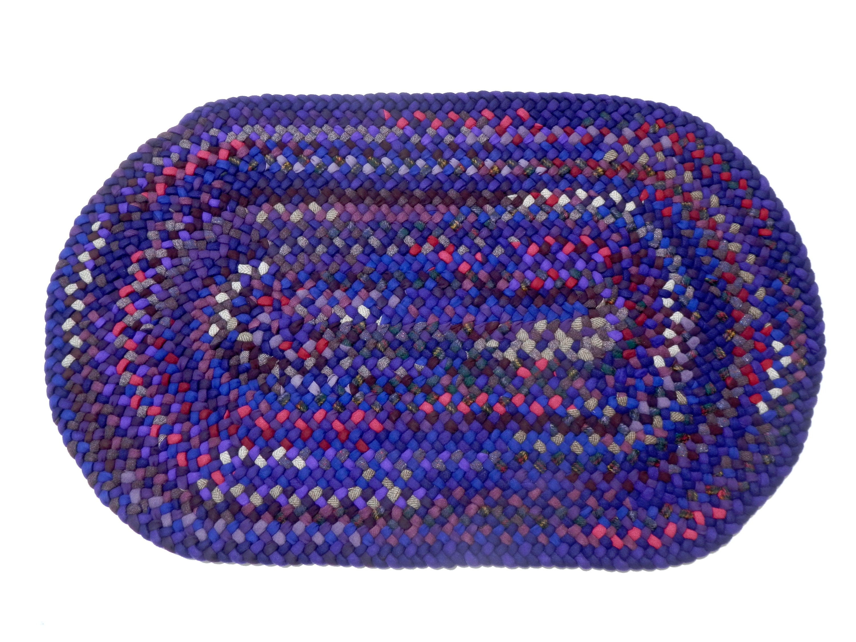Braided Rug, Hand Braided, Wool Fabric, Oval Shape, 26.5 X 43 In ...