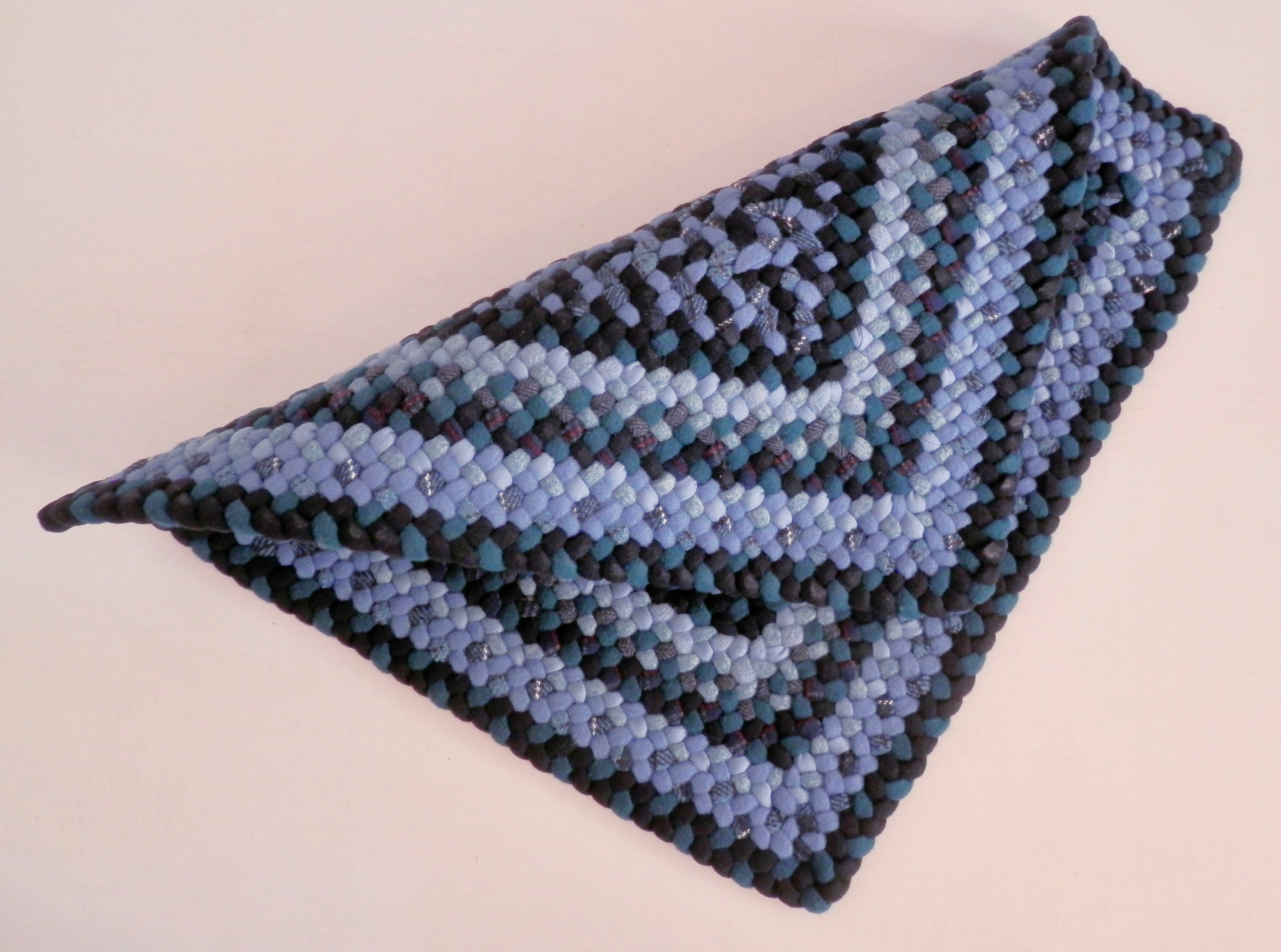 Braided Rug, Hand Braided, One -of-a-kind, 100% Wool Repurposed Fabric ...