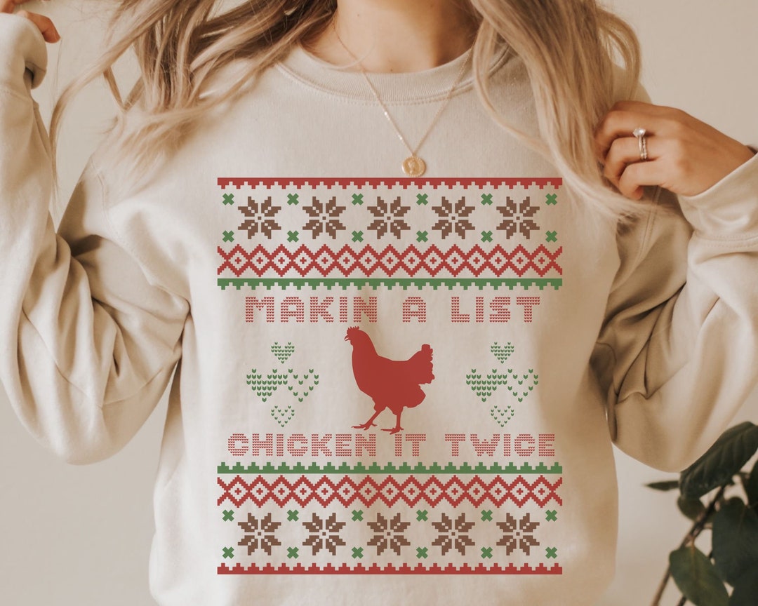 Chicken Sweat Shirt Chicken Gifts Funny Christmas Sweater Raunchy ...