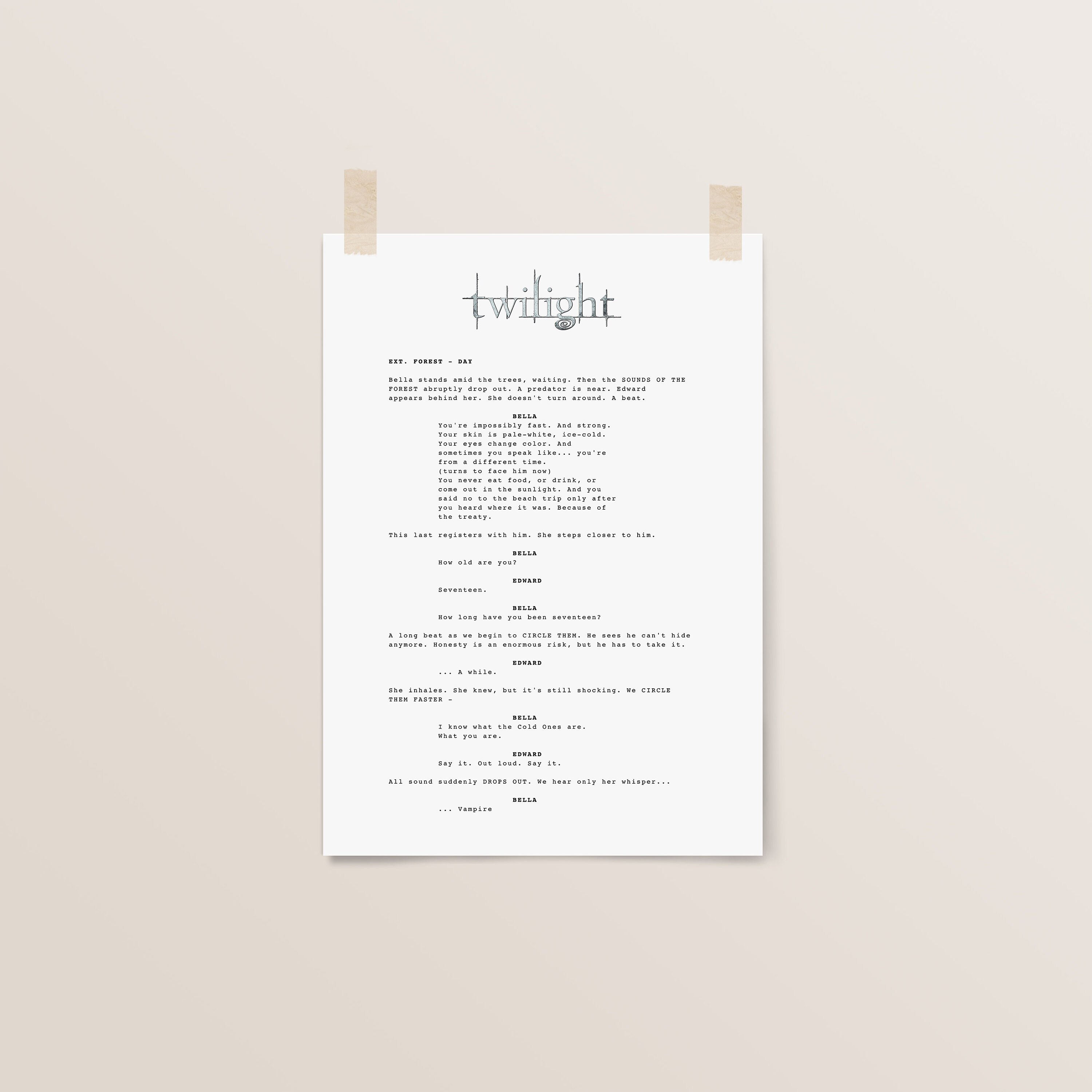 Twilight Movie Script
