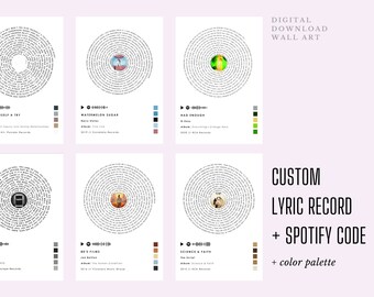 Spotify Lyric Poster - Etsy