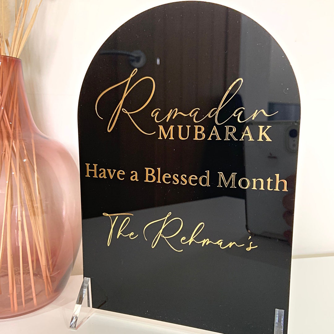 Ramadan Acrylic Sign | Personalised Ramadan Sign | Ramadan Mubarak Sign ...