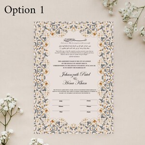 Foiled Wedding Certificate | Nikah Certificate | Nikkah Nama | Wedding ...